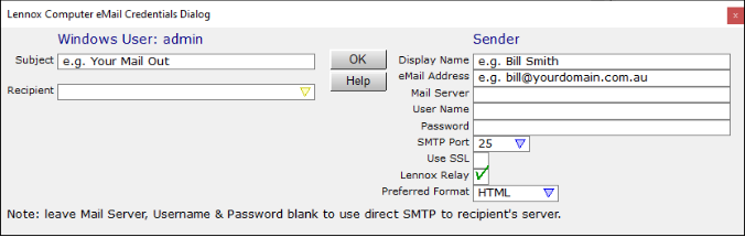 Names And Addresses Mailing List