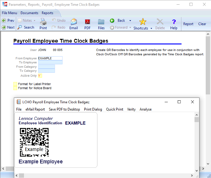 Payroll Cloud Clocking - Clock On and Off
