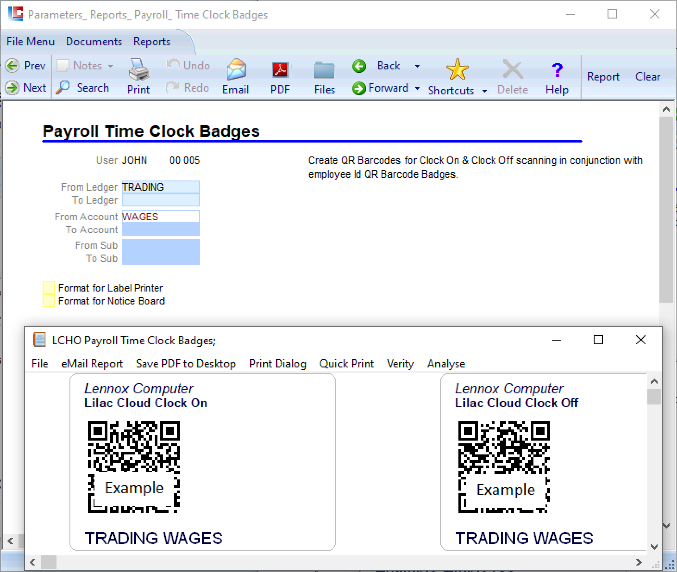Payroll Cloud Clocking - Clock On and Off
