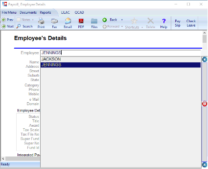 Payroll Employee Details