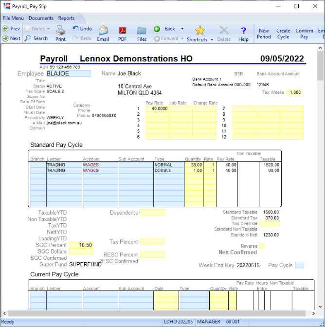 Payroll Pay Slip
