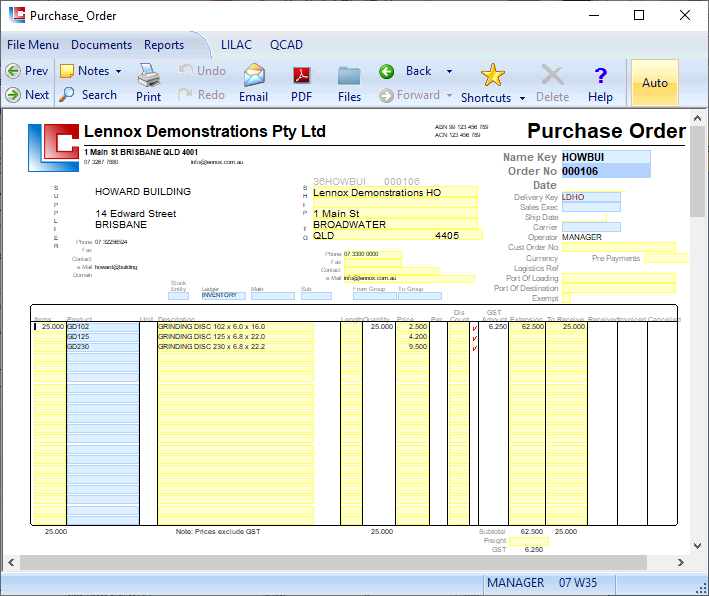 Purchase Order Automation