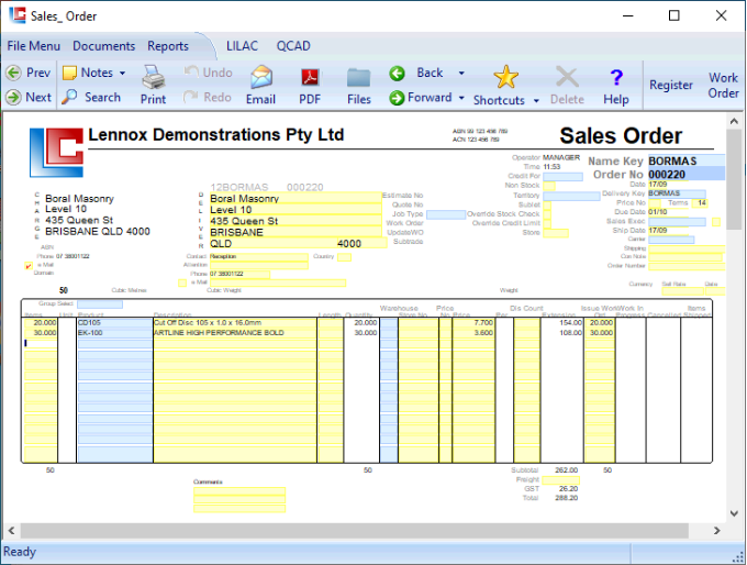 Sales Order