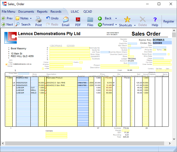 Sales Order