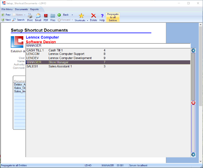 Setup Shortcut Documents