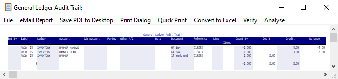 Stock Bill Of Materials